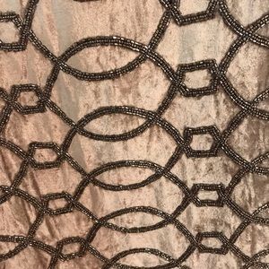 Luxe Habitat | Dining | Luxe Habitat Taupegray Velvet Sequin Table ...